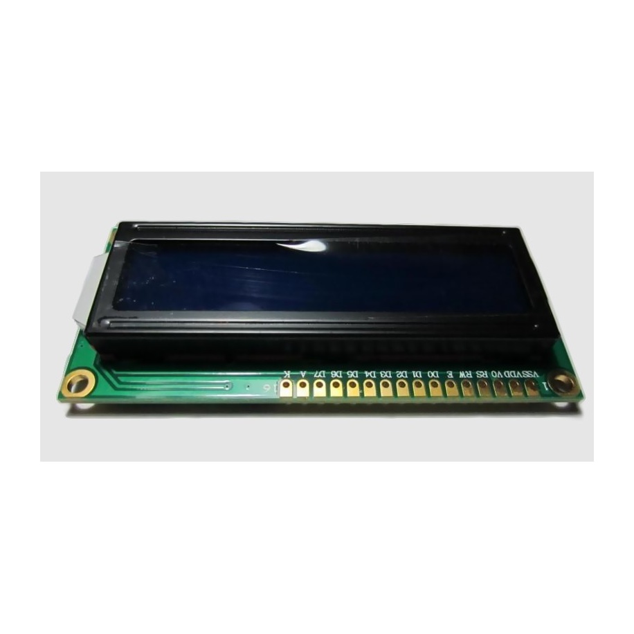 Pantalla LCD 16x2 Azul 1602 16x02 HD44780 - La Tienda del Tecnófilo